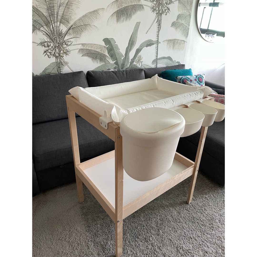 IKEA Sniglar Diaper Changing Table w Accessories, Babies & Kids, Baby Nursery & Kids Furniture ...