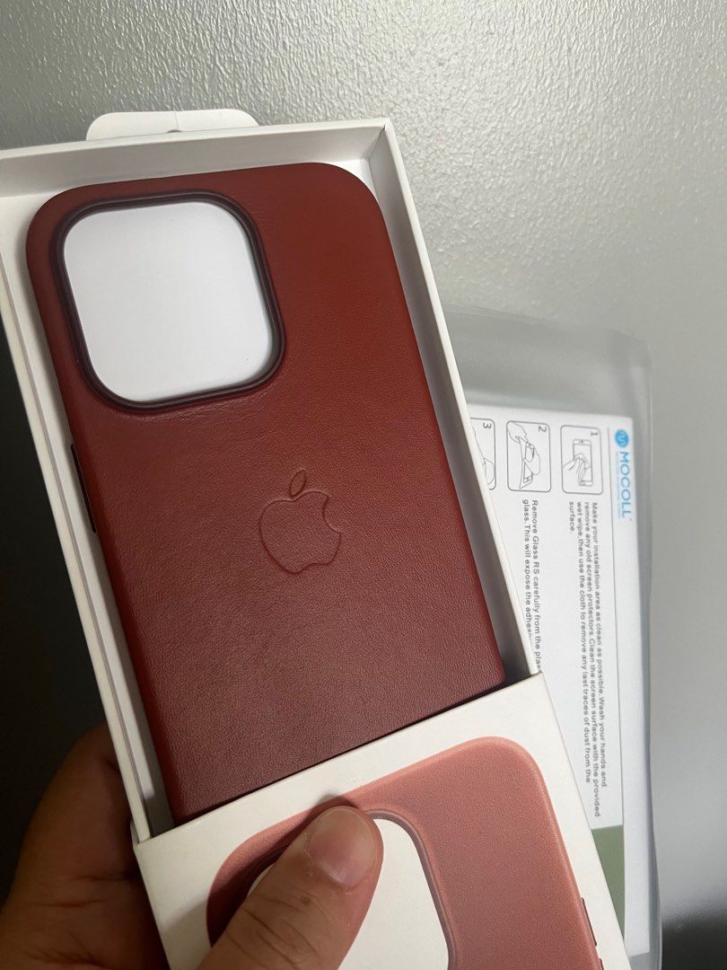 Ip 14 pro leather case Umber magsafe, Mobile Phones & Gadgets, Mobile ...