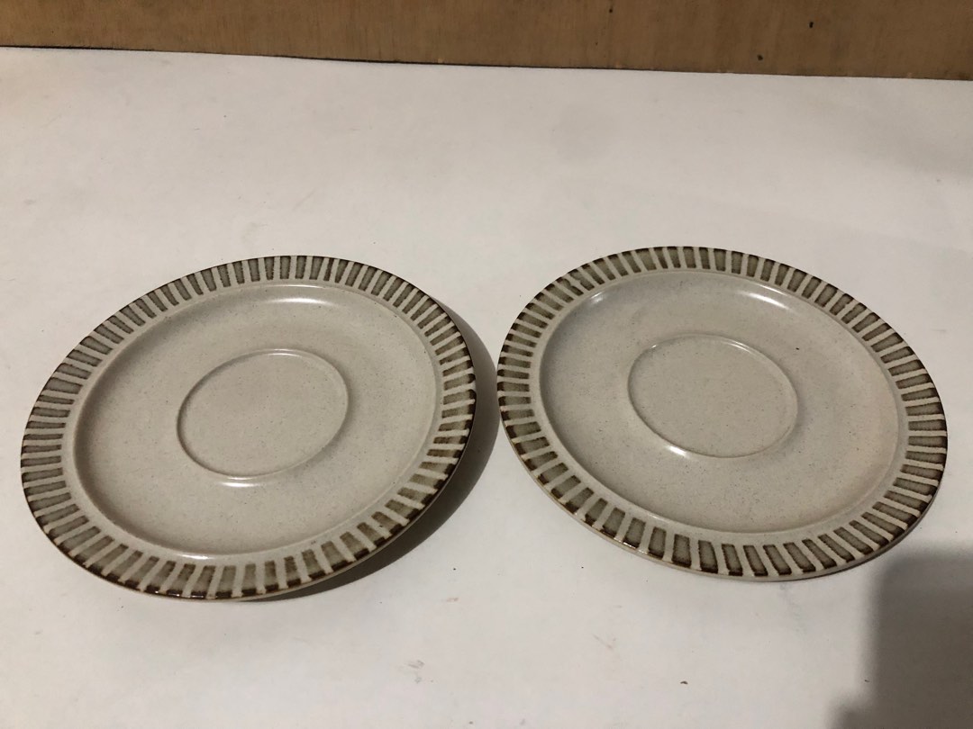 JAPAN/UK SURPLUS- STONEWARE SAUCER-2’S-P9, Furniture & Home Living ...