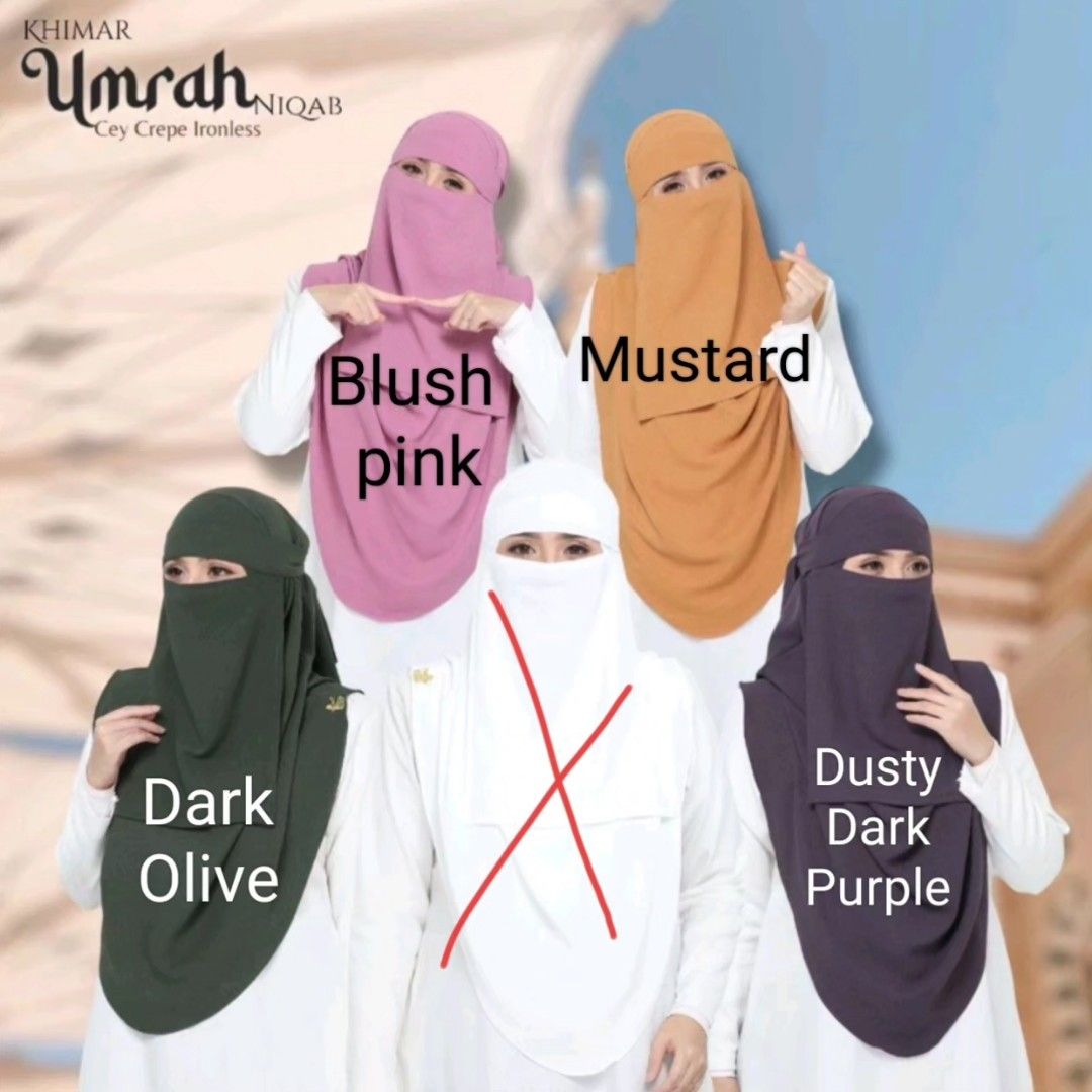 Khimar Umrah Niqab, Women's Fashion, Muslimah Fashion, Hijabs on Carousell