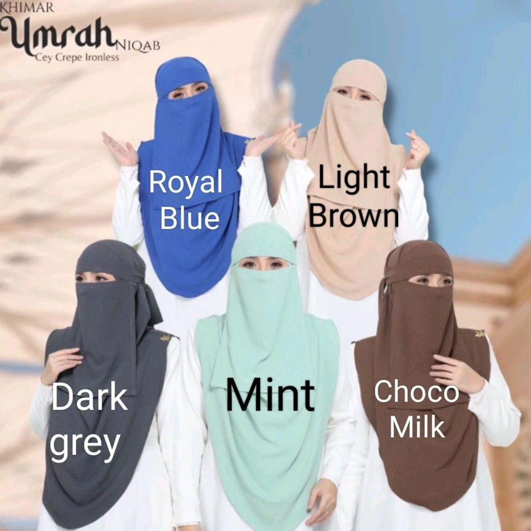 Khimar Umrah Niqab, Women's Fashion, Muslimah Fashion, Hijabs on Carousell