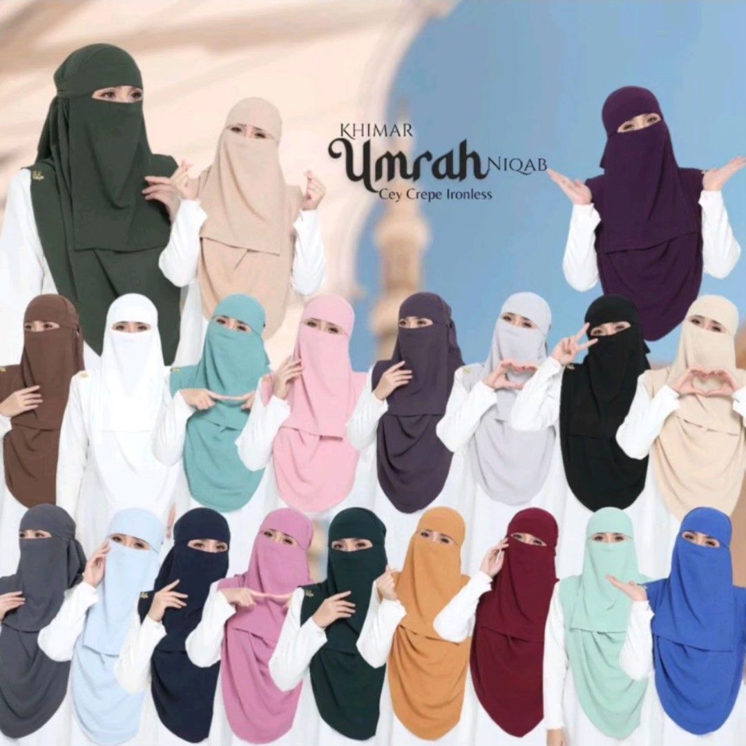Khimar Umrah Niqab, Women's Fashion, Muslimah Fashion, Hijabs on Carousell