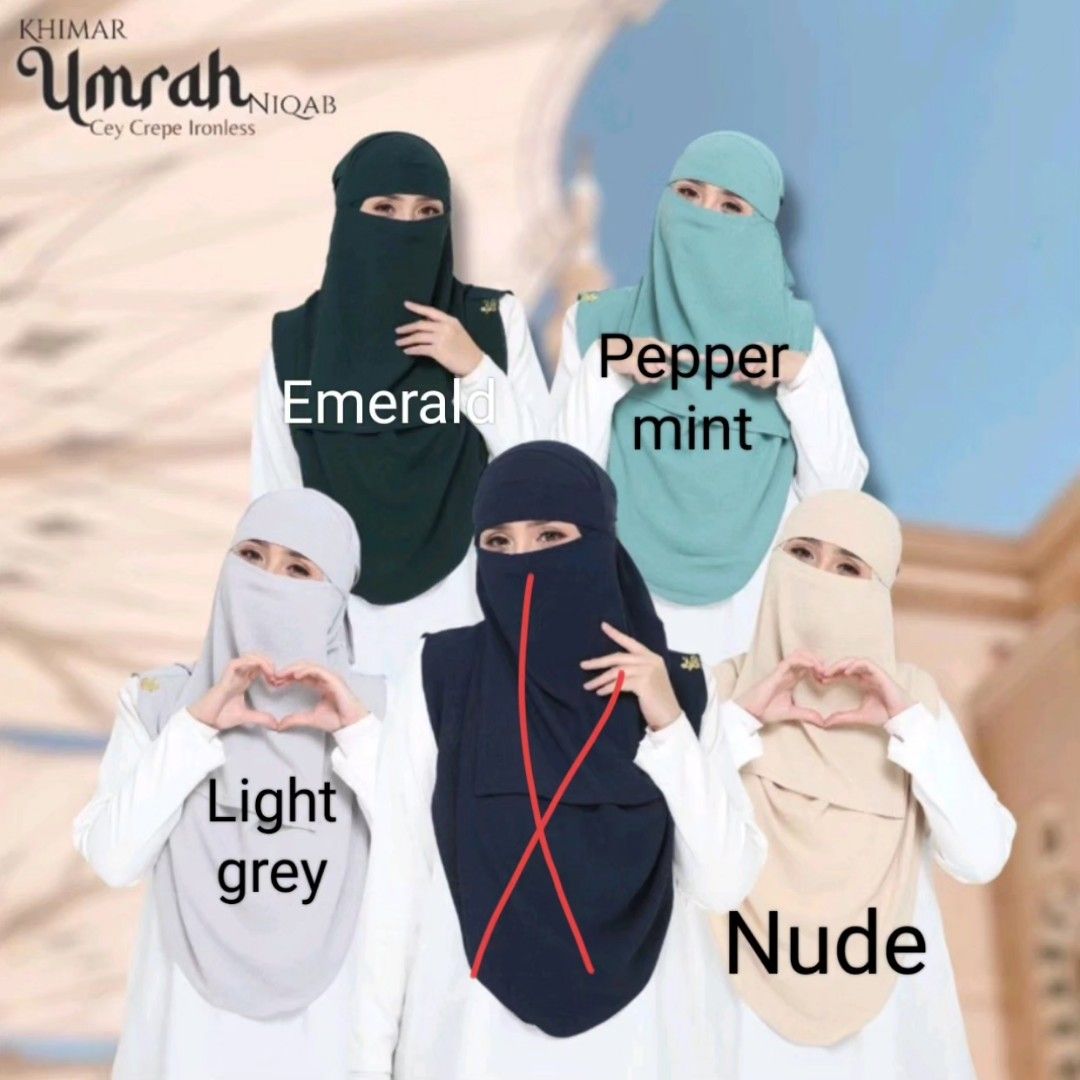 Khimar Umrah Niqab, Women's Fashion, Muslimah Fashion, Hijabs on Carousell