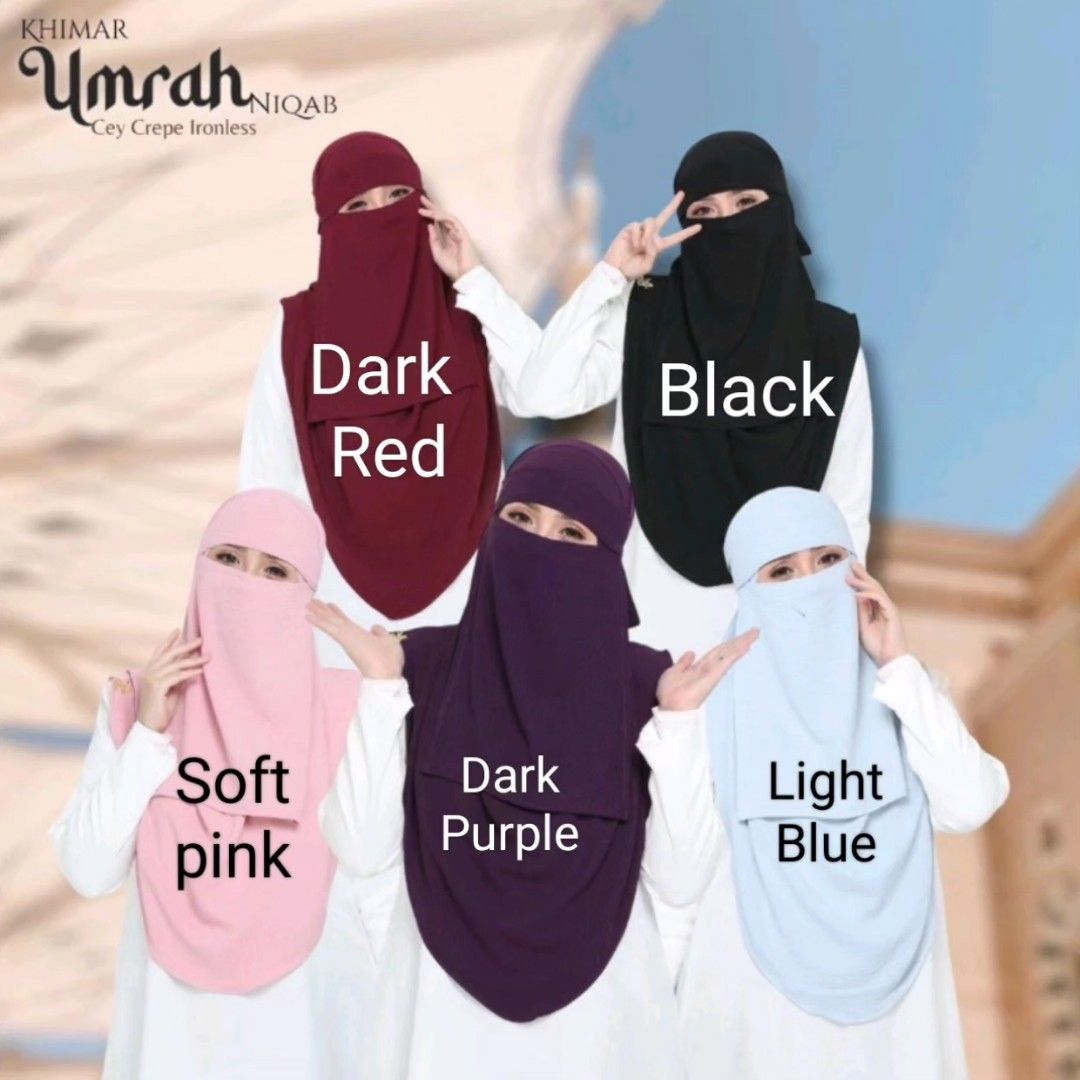 Khimar Umrah Niqab, Women's Fashion, Muslimah Fashion, Hijabs on Carousell