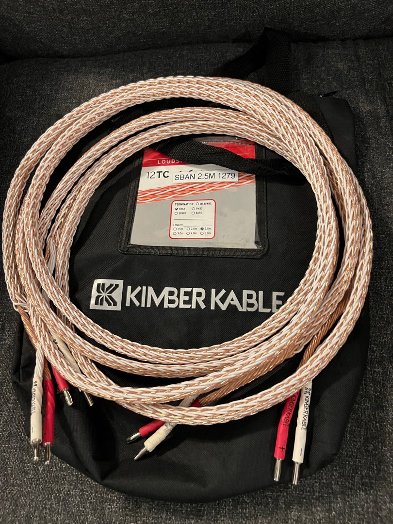 Kimber Kable 12TC Spk cable 2.5m, Audio, Other Audio Equipment on Carousell