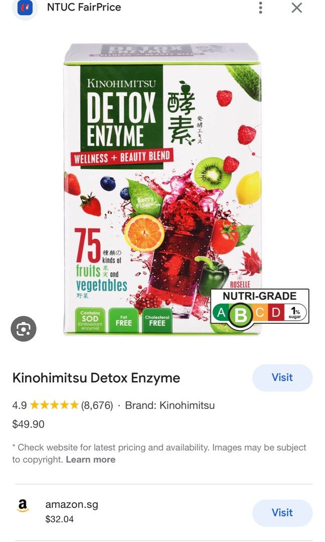 Kinohimitsu Detox Enzymes, Health & Nutrition, Health Supplements ...