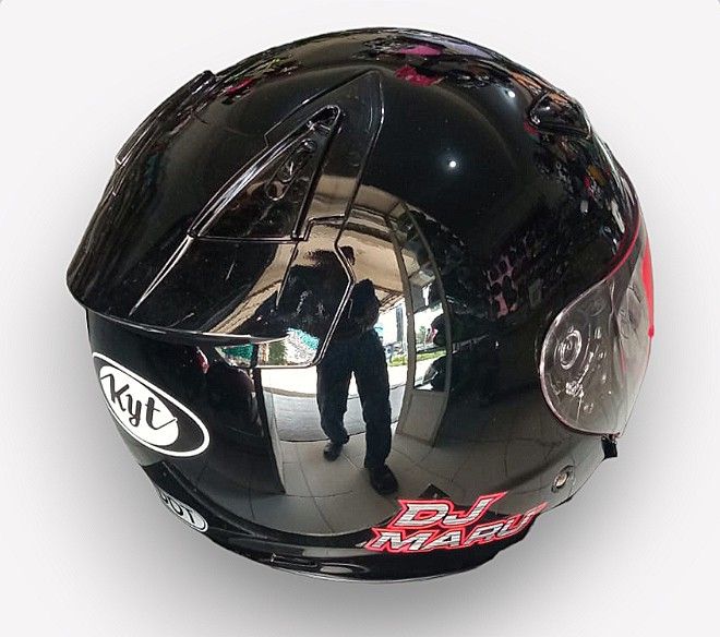 KYT DJ MARU SOLID BLACK, Motorcycles, Motorcycle Accessories on Carousell
