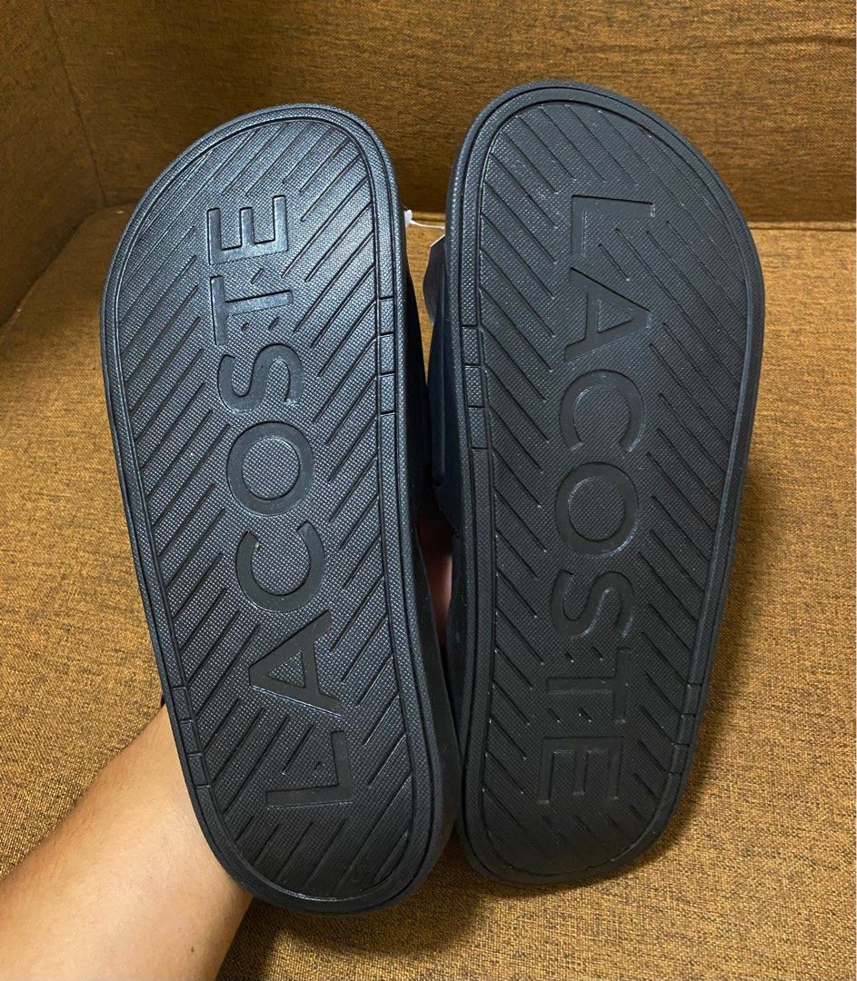 Lacoste Slide Sandals Flip flop , Luxury, Sneakers & Footwear on Carousell