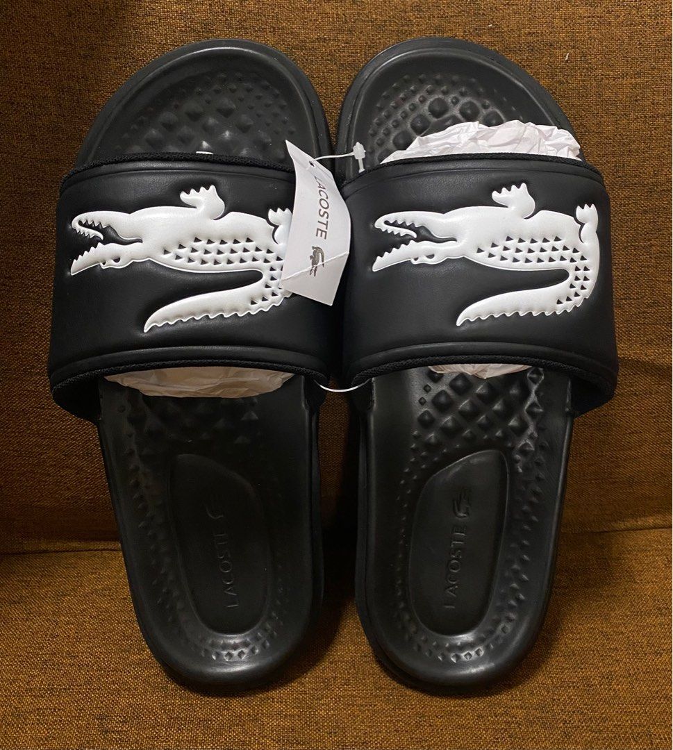 Lacoste Slide Sandals Flip flop , Luxury, Sneakers & Footwear on Carousell