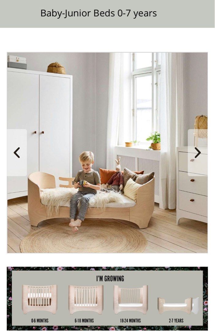 Leander Classic Baby Cot with extension, Babies & Kids, Baby Nursery ...