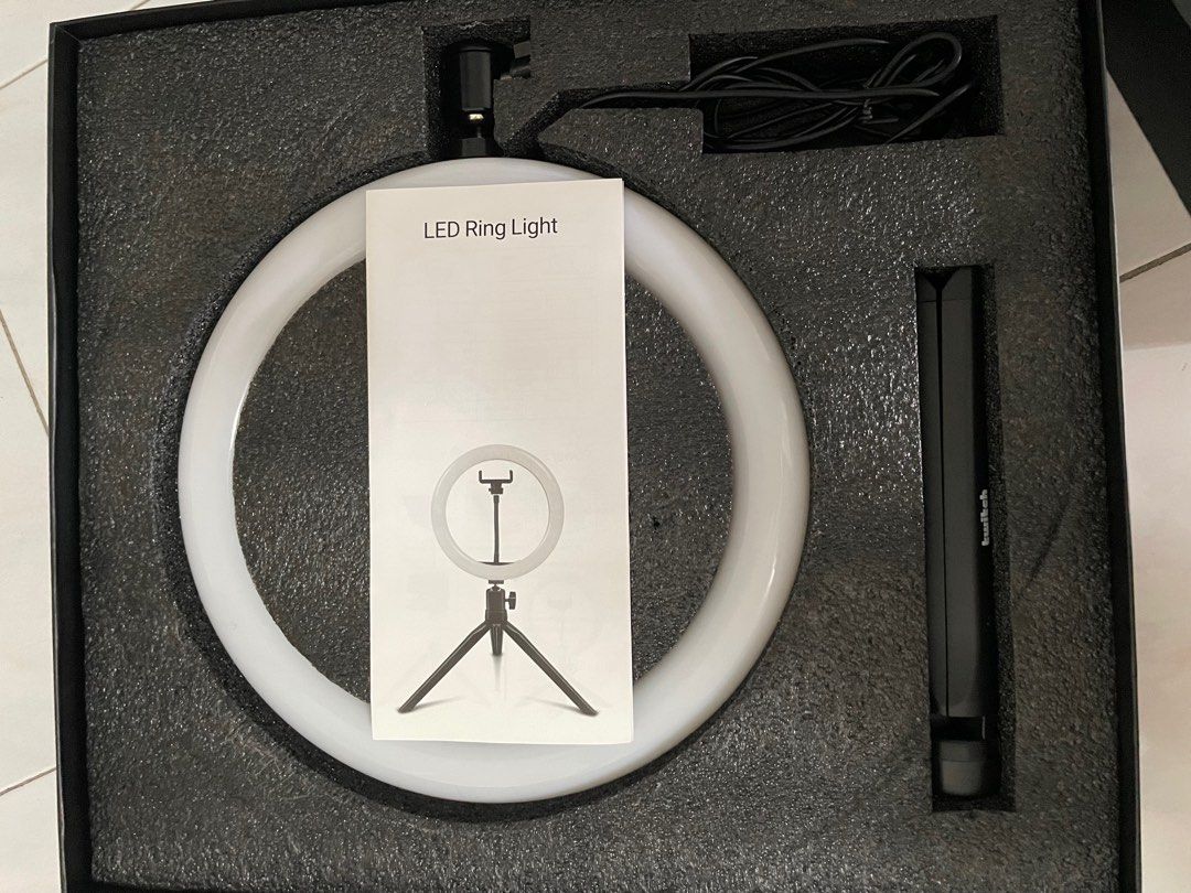 LED Ring Light Set (With stand and foldable green screen), Photography ...