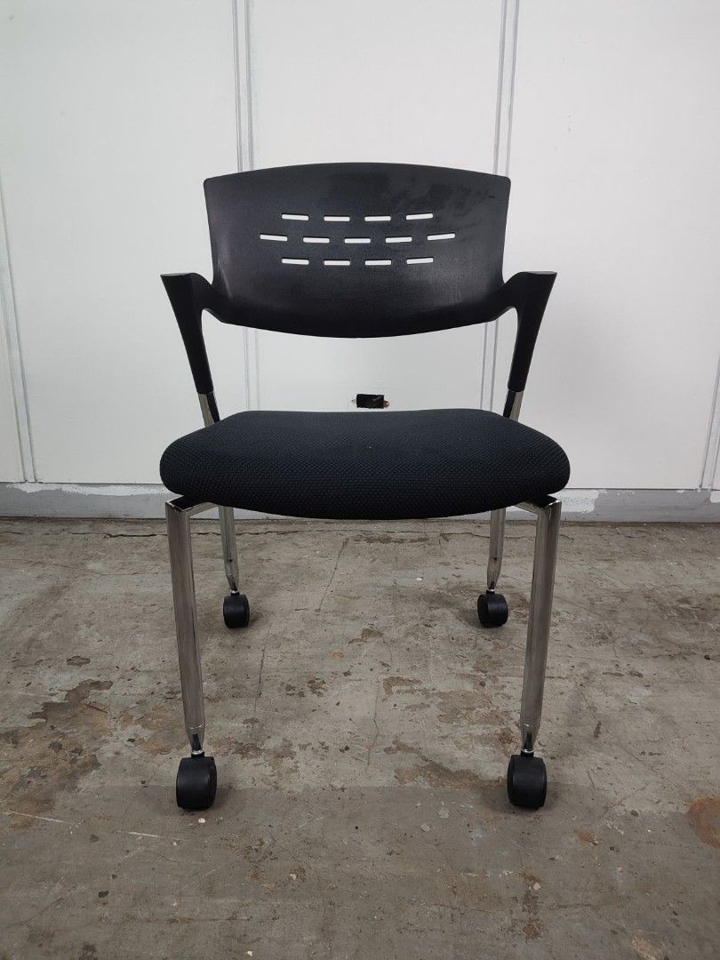 Itoki Stackable Chair w/ wheels, Furniture & Home Living, Furniture ...