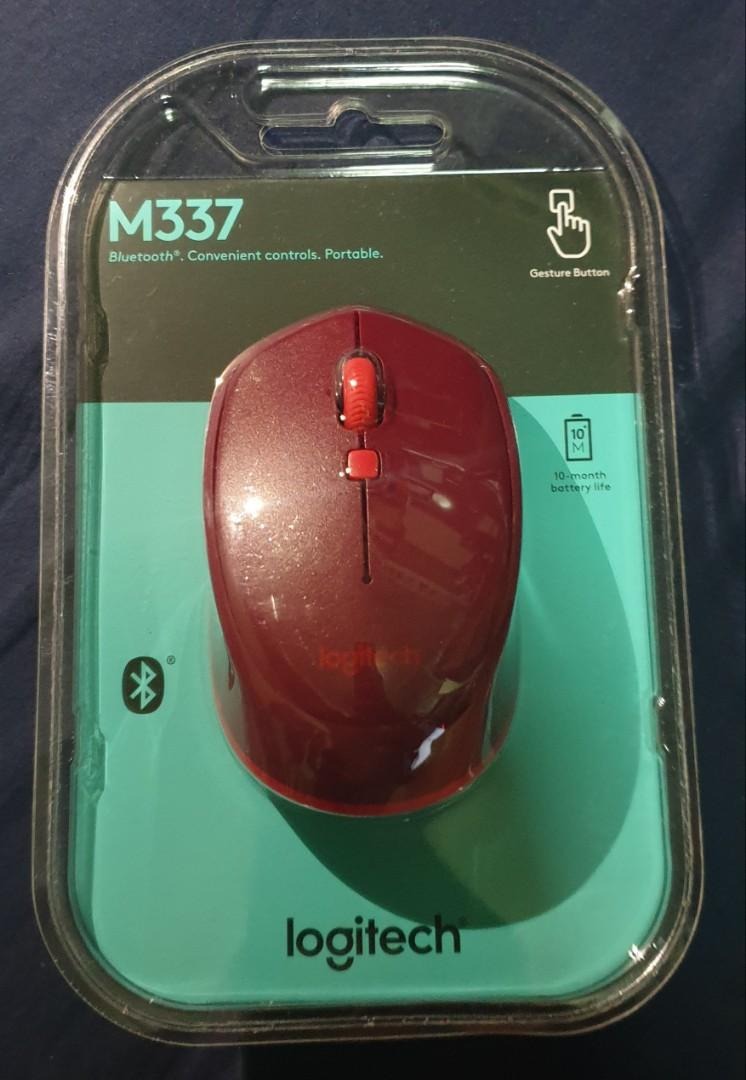 Logitech M337 Bluetooth Mouse, Red, Computers & Tech, Parts ...