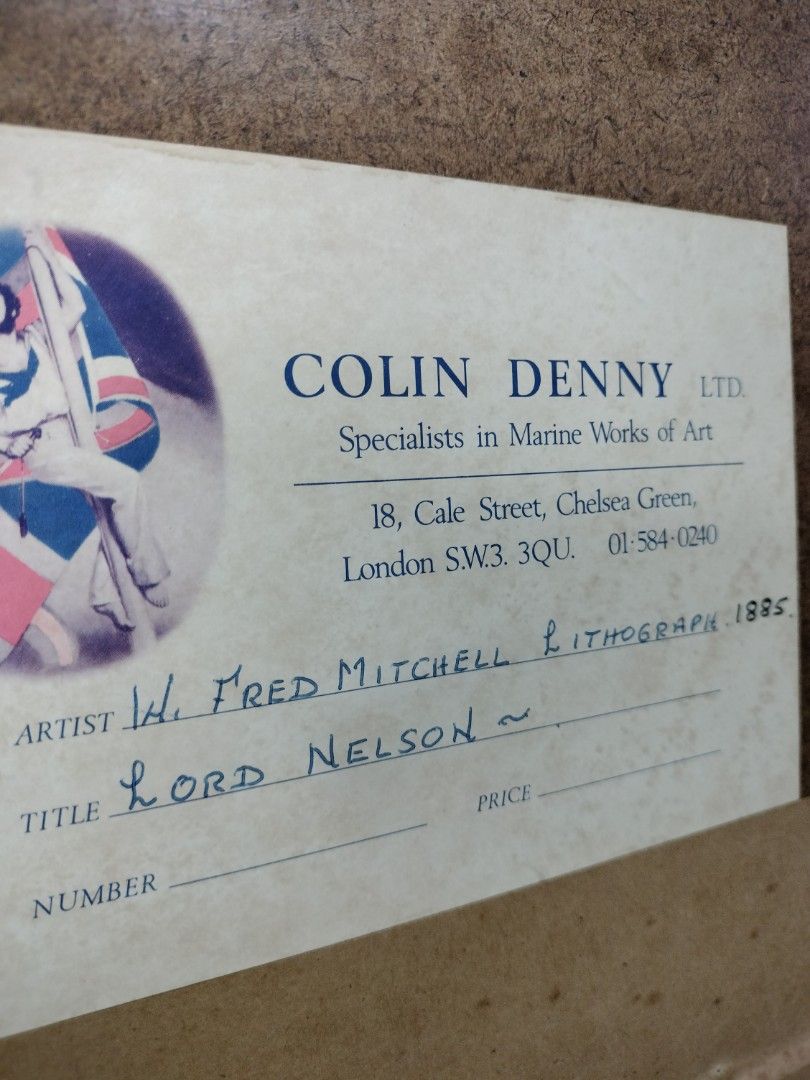 Lord Nelson Artist By W fred Mitchell Litograph, Furniture & Home ...