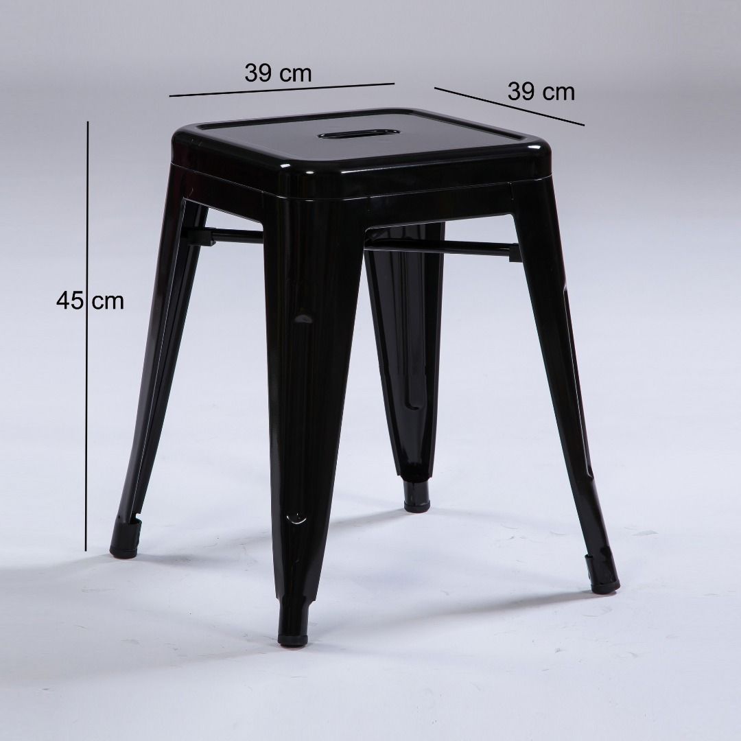 Low Metal Tolix Stool OW DCD6, Furniture & Home Living, Furniture ...