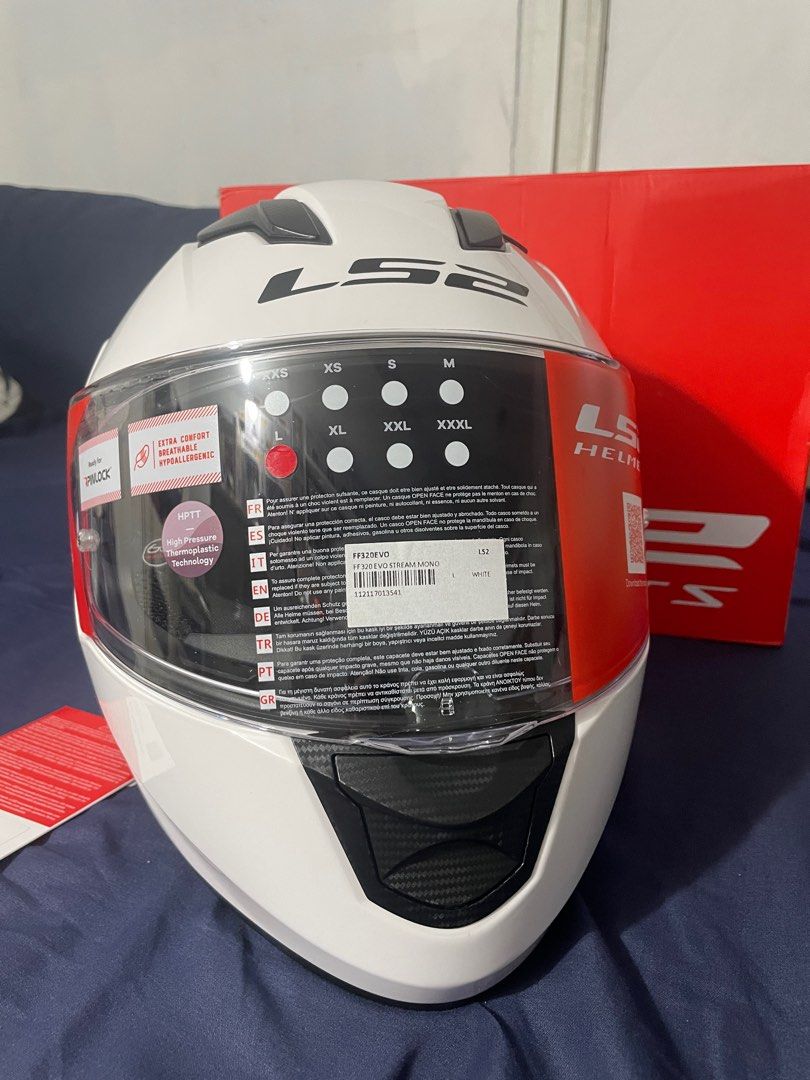LS2 Stream Evo White Large, Motorbikes, Motorbike Parts & Accessories ...