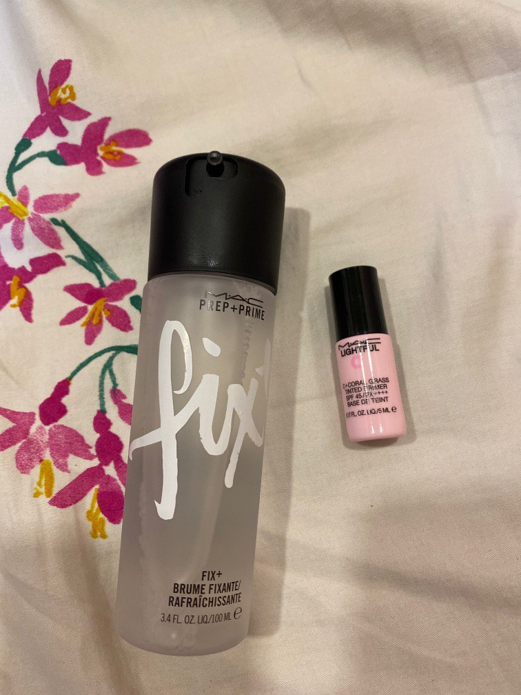 Mac Fix Plus and Mac Lightful Tinted Primer, Beauty & Personal Care ...