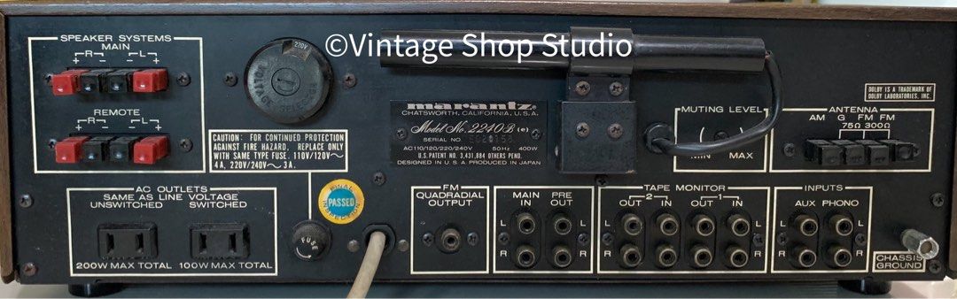 Marantz 2240B Vintage Solid State Stereo Receiver Designed In The USA ...
