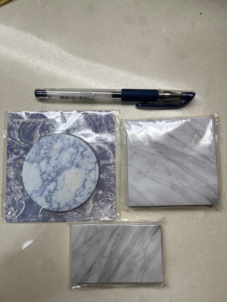 Marble sticky note, Hobbies & Toys, Stationery & Craft, Stationery ...