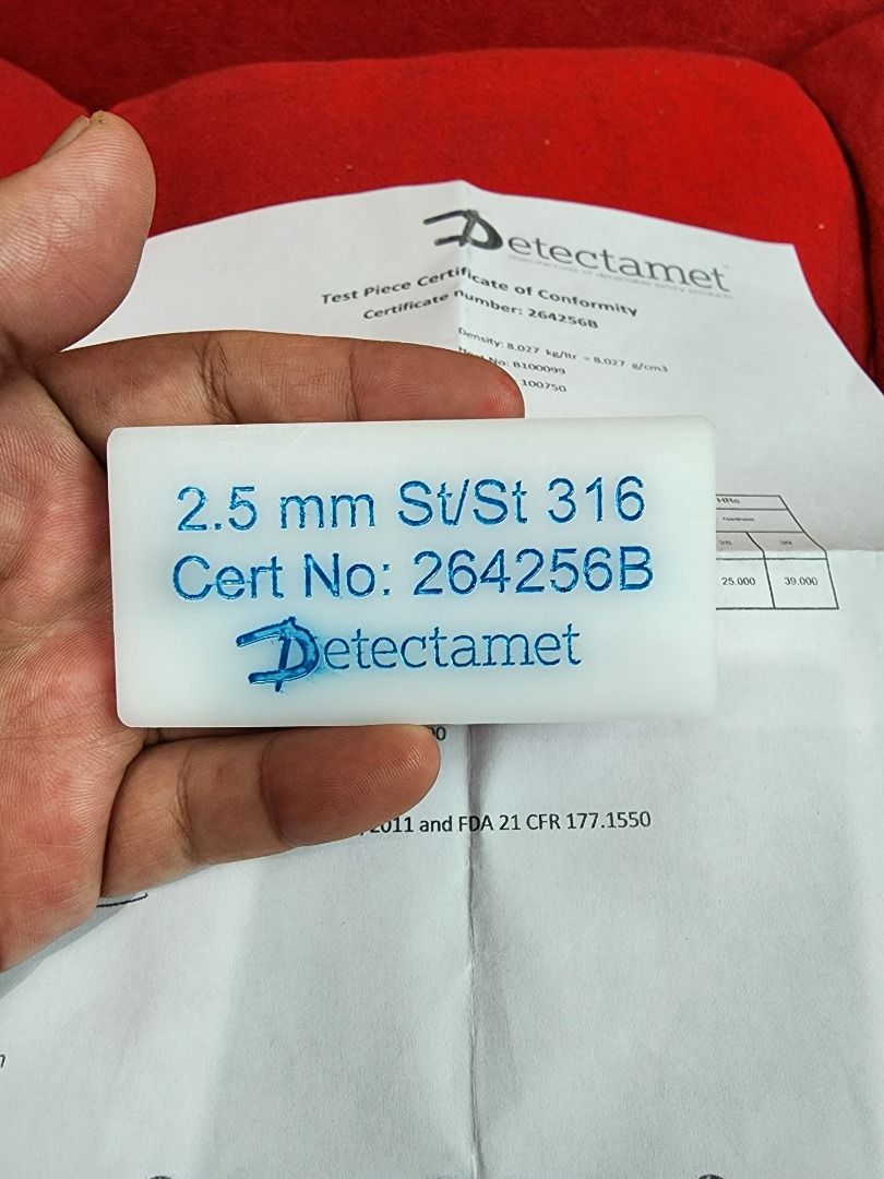 Metal Detector Test Piece, Detectamet, Test Piece Contaminants, HACCP ...