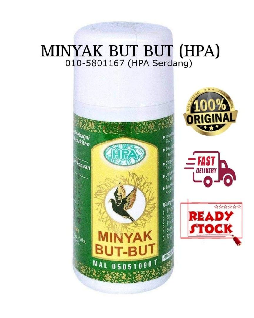 Minyak But-But Hpa (Original) 90ml, Beauty & Personal Care, Bath & Body ...