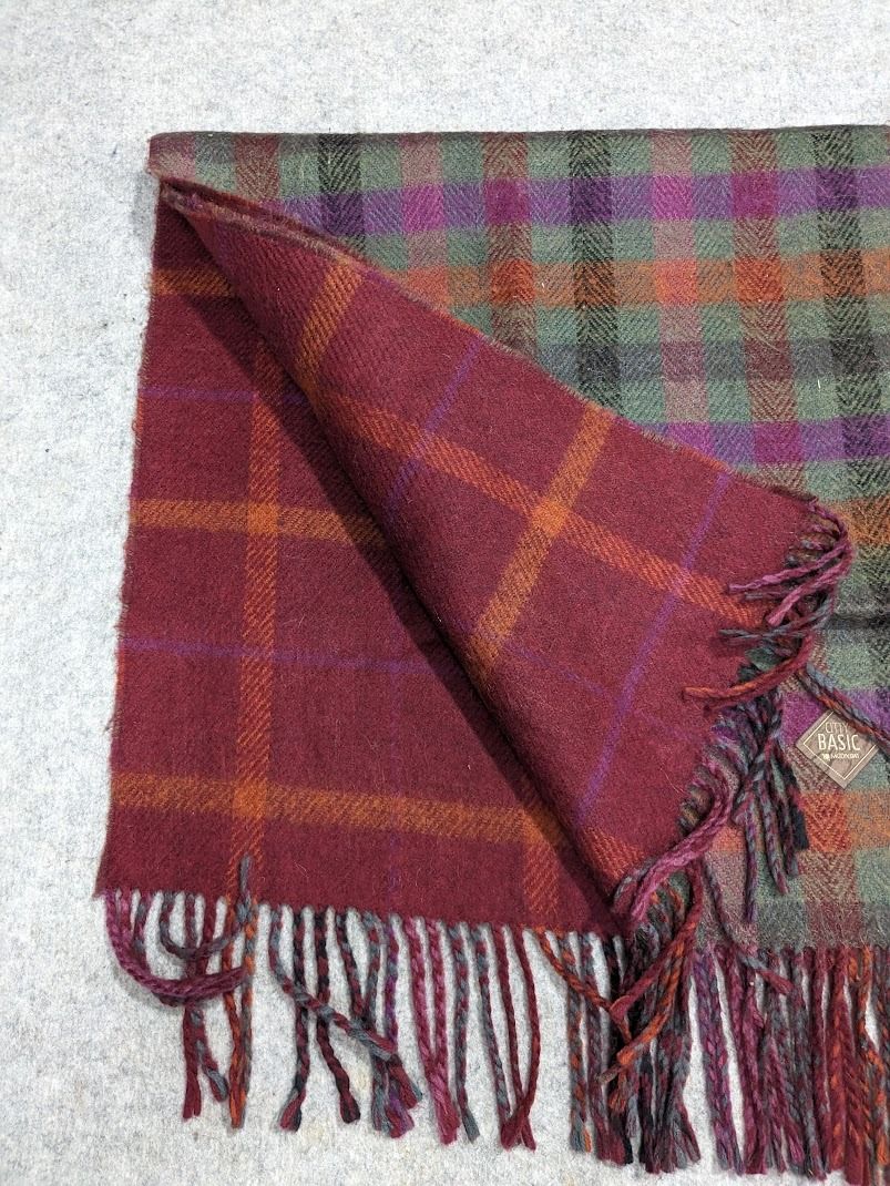 MOONBAT CITY BASIC Check Two Colored Check Muffler Scarf, Women's ...