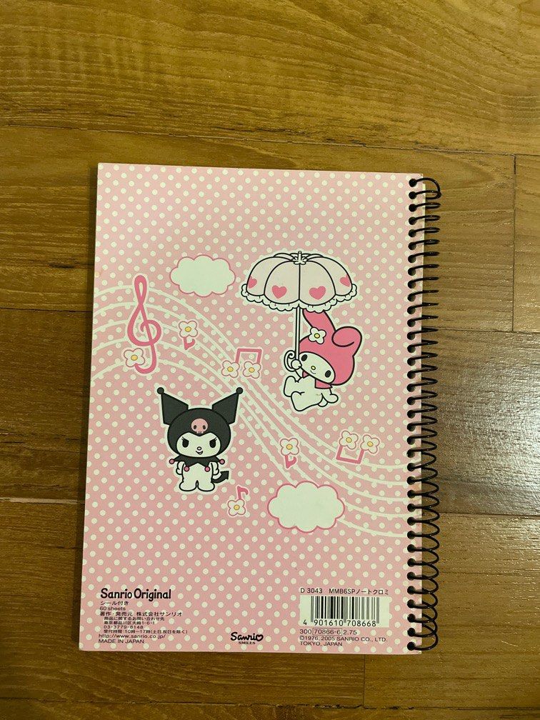 My melody Sanrio notebook, Hobbies & Toys, Stationery & Craft ...