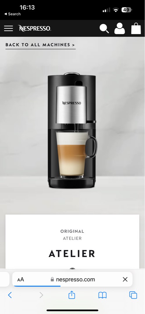 Nespresso Atelier, TV & Home Appliances, Kitchen Appliances, Coffee ...