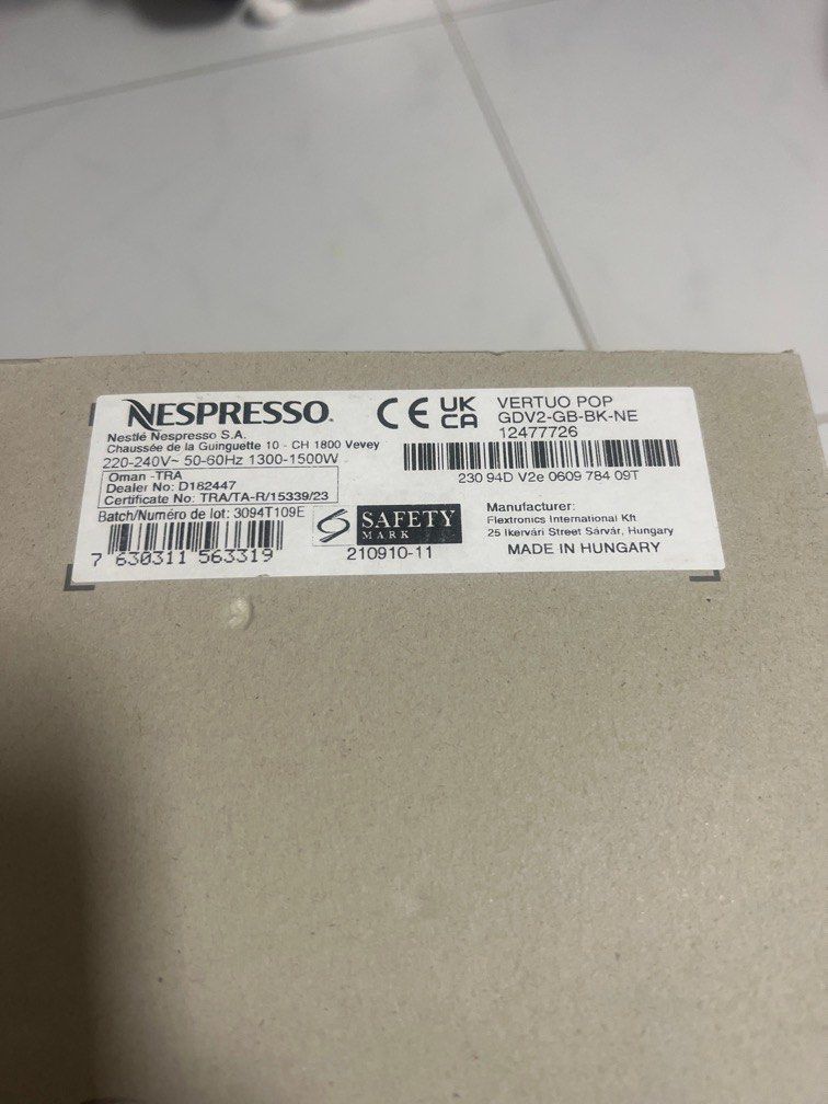 Nespresso Vertuo Pop, TV & Home Appliances, Kitchen Appliances, Coffee ...