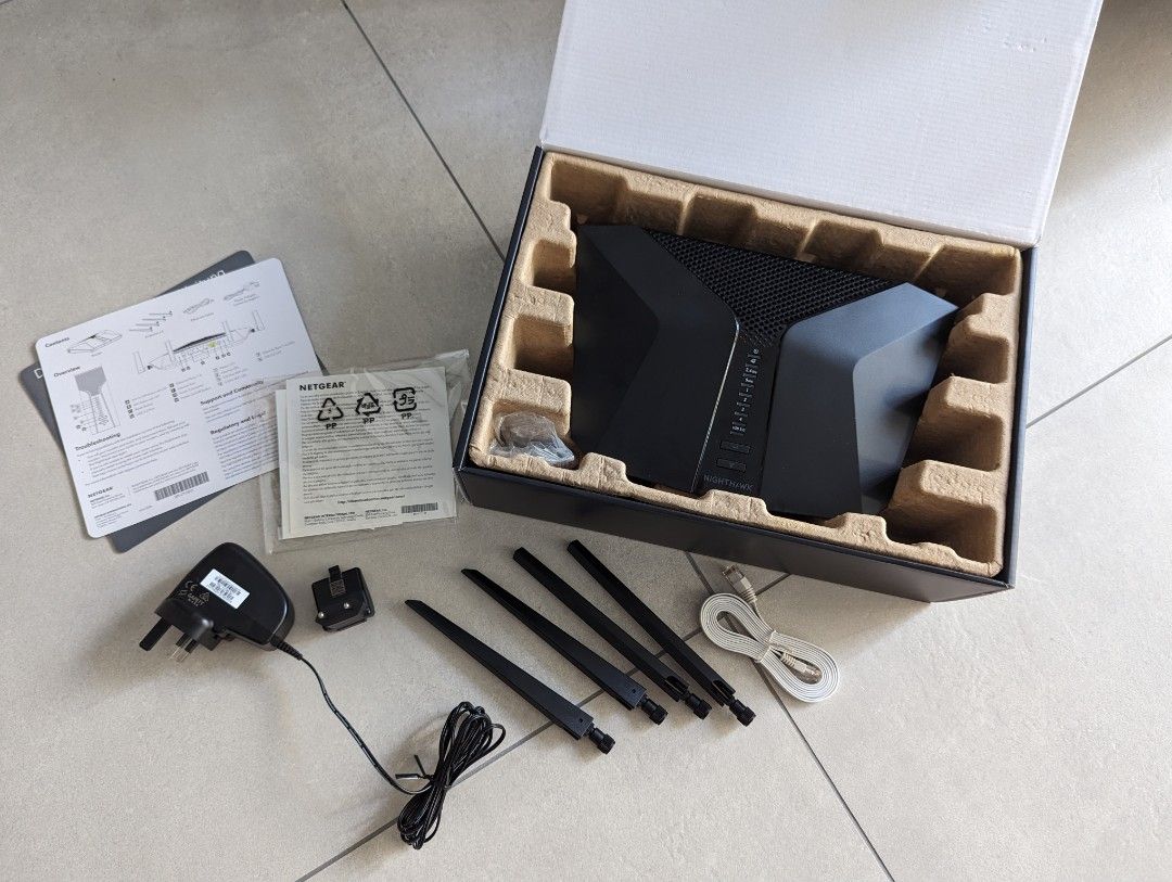 Netgear AX5400 WiFi Router (RAX50) Nighthawk WiFi 6 Router, Computers ...