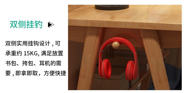 『New』Nordic desk solid wood simple home student homestay writing desk ...