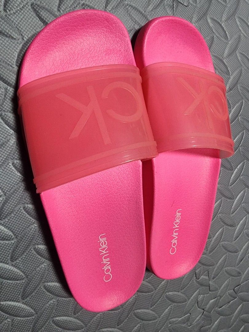 ORIGINAL CK SLIDES (hot pink), Women's Fashion, Footwear, Slippers and ...