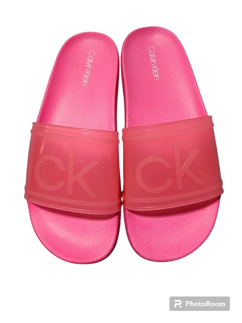 ORIGINAL CK SLIDES (hot pink), Women's Fashion, Footwear, Slippers and ...