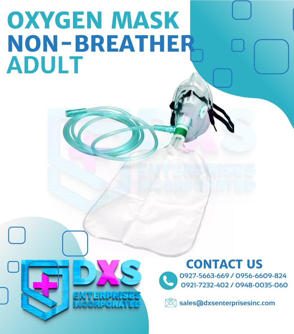 OXYGEN MASK NON-REBREATHER ADULT, Health & Nutrition, Medical Supplies ...