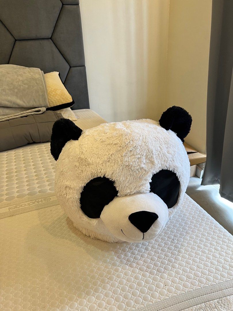 Panda Head Mask Mascot Plush Panda Head Mask, Hobbies & Toys, Toys ...