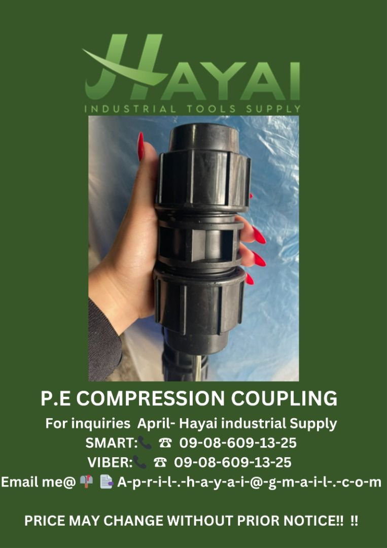 P.E compression coupling, Commercial & Industrial, Construction Tools ...