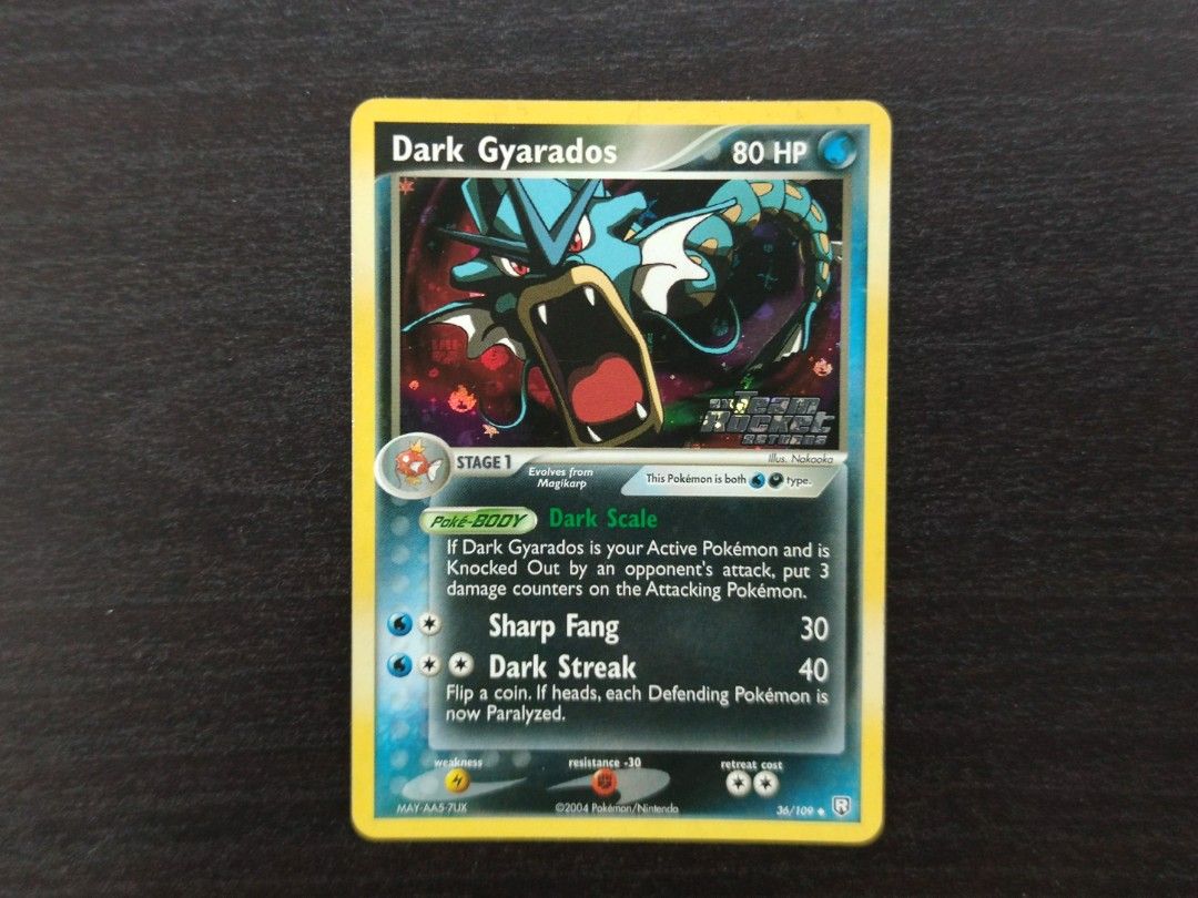 Pokemon Dark Gyarados 36/109 EX Team Rocket Returns Reverse Holo, Hobbies & Toys, Toys & Games ...