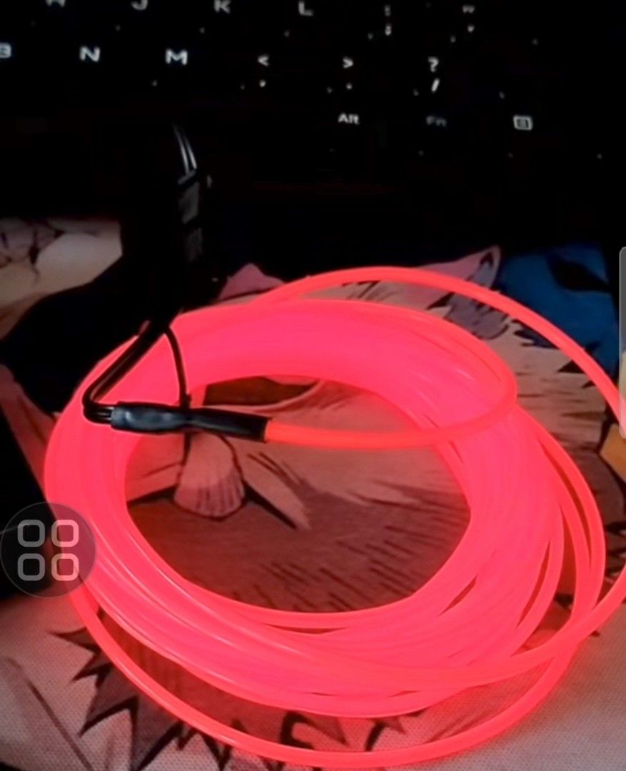 Portable neon light wire baterry operated, Furniture & Home Living ...