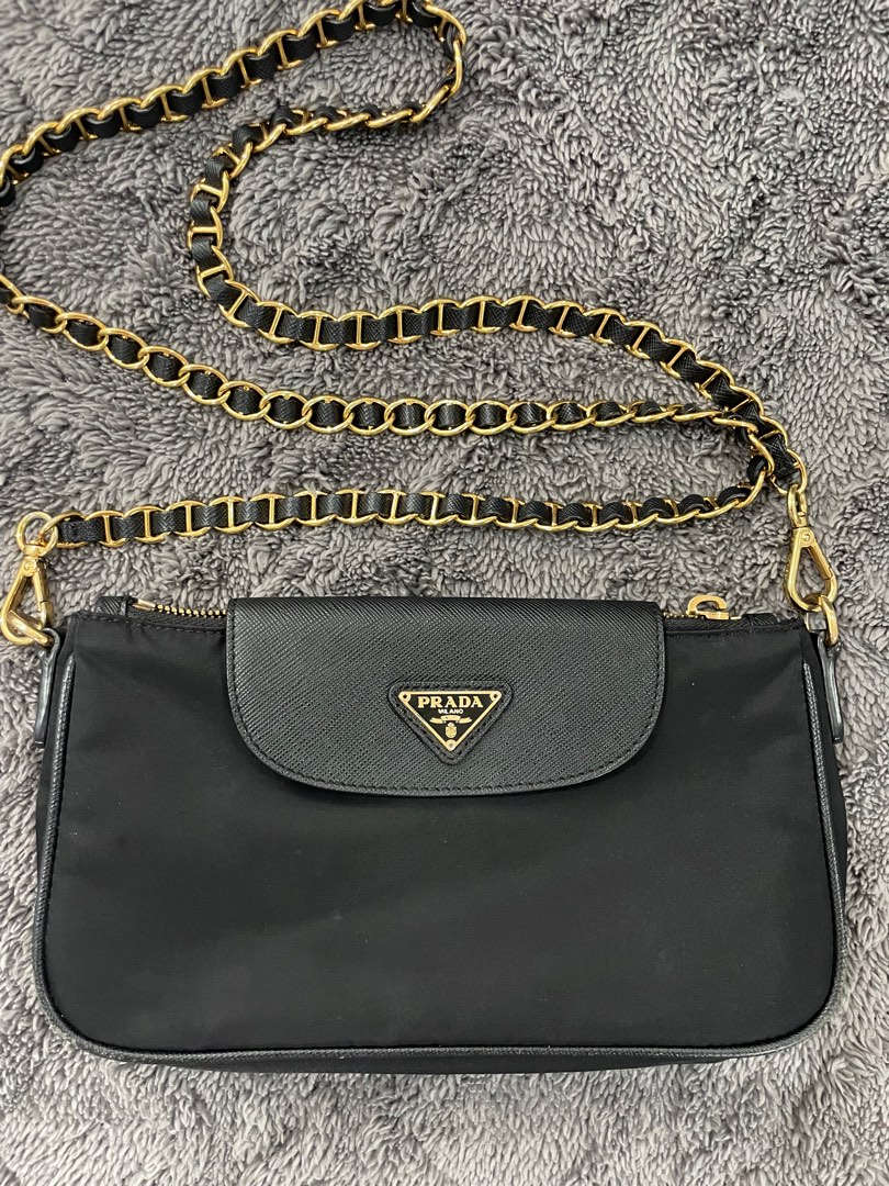 Prada Chain Sling Bag, Women's Fashion, Bags & Wallets, Shoulder Bags ...