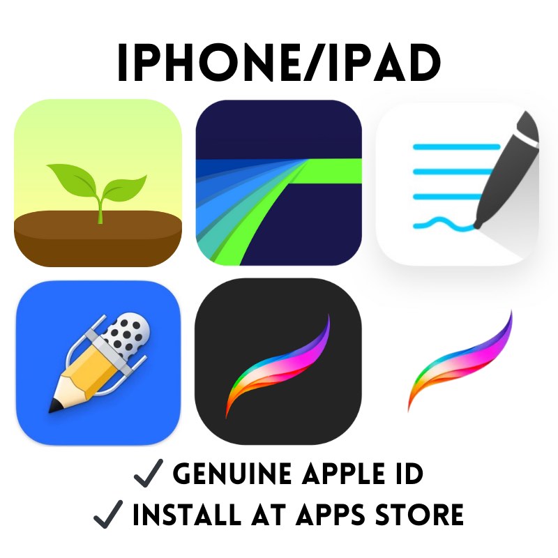 Procreate, GoodNotes 5, Notability, Lumafusion Official Apps IOS ... Procreate, GoodNotes 5, Notability, Lumafusion Official Apps IOS ...