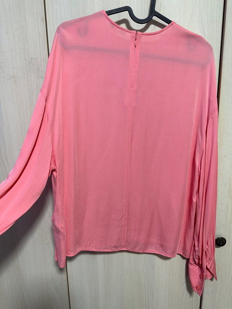 RESIS Pink formal top, Women's Fashion, Tops, Longsleeves on Carousell