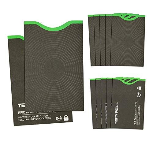 RFID Blocking Sleeve Set -Secure Protection for ID Card and Credit Card ...