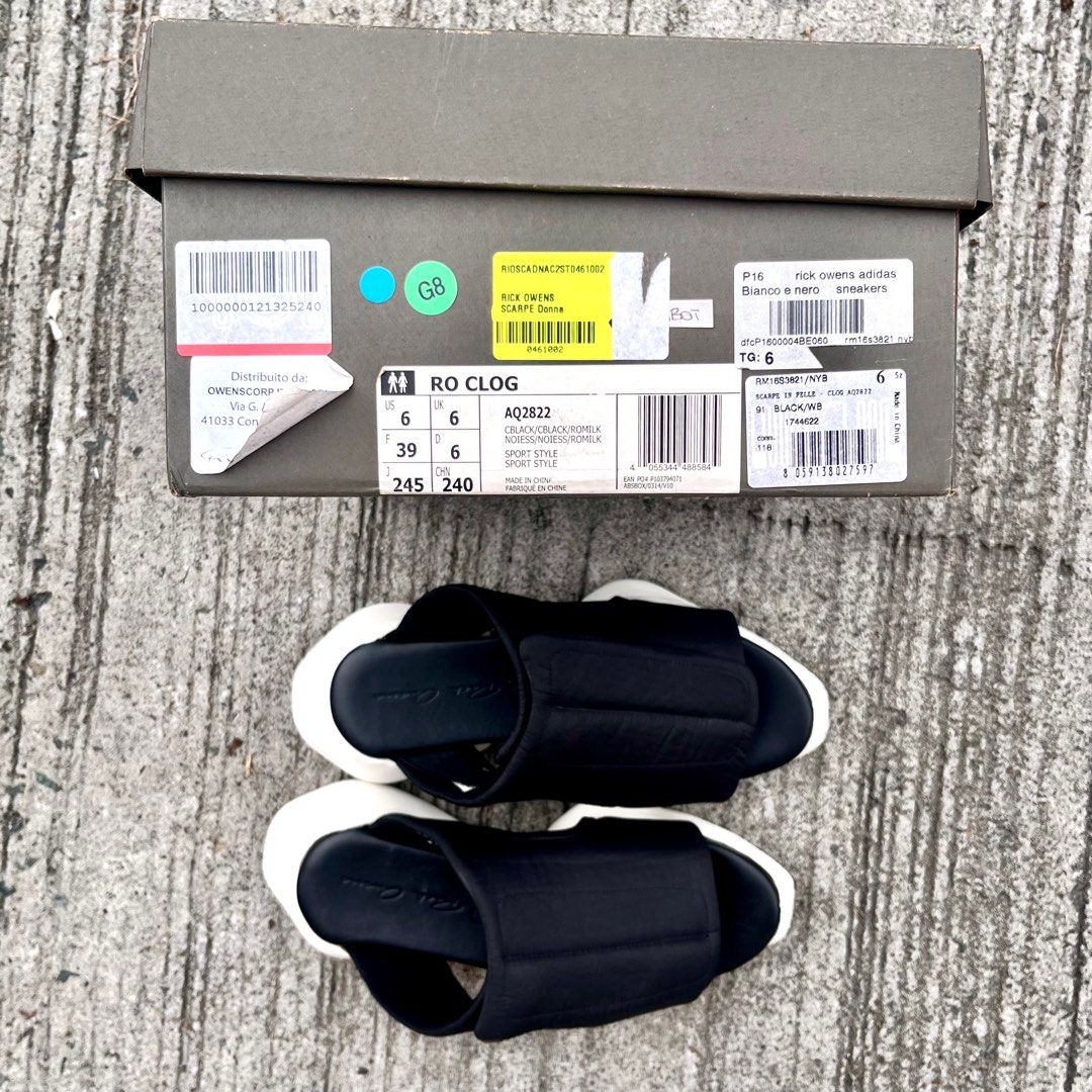 Rick Owens Adidas Clogs, Men's Fashion, Footwear, Slippers & Slides on ...