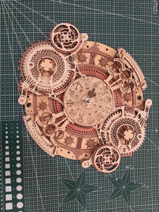 Robotime ROKR Zodiac Wall Clock 3d Wooden Puzzle Model, Furniture ...
