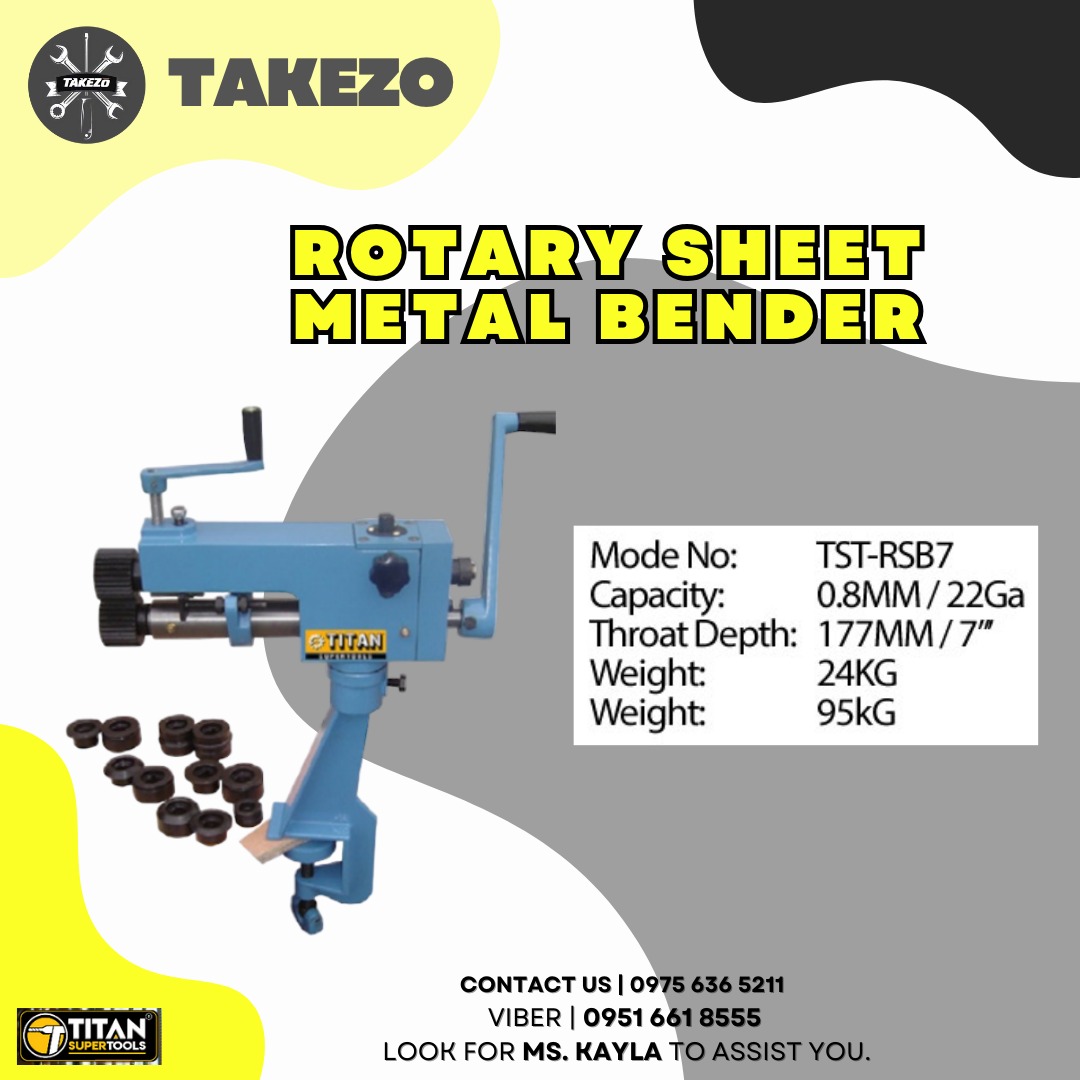 ROTARY SHEET METAL BENDER, Commercial & Industrial, Construction Tools ...