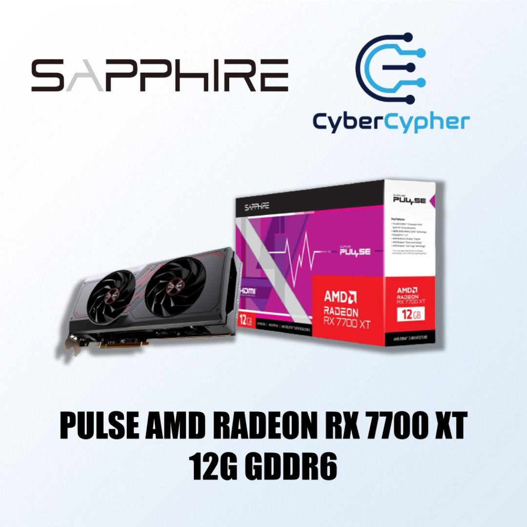 Sapphire PULSE AMD Radeon RX 7700 XT 12G GDDR6, Computers & Tech, Parts ...