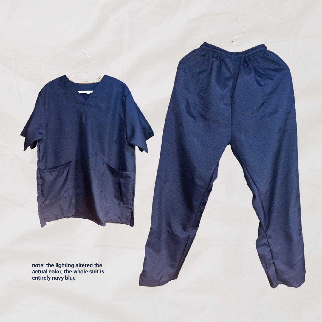 Scrub Suit Pair Terno Medical Uniform, Women's Fashion, Dresses & Sets ...