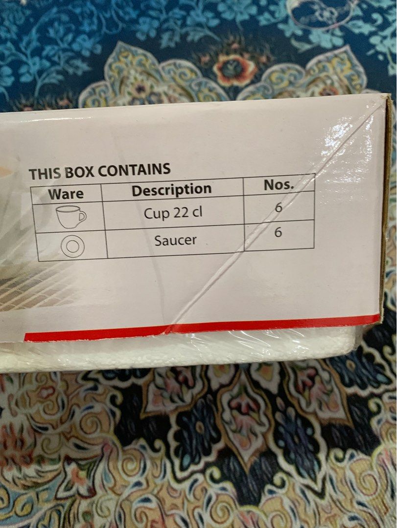 Set cawan dan piring 6pcs, Furniture & Home Living, Kitchenware ...