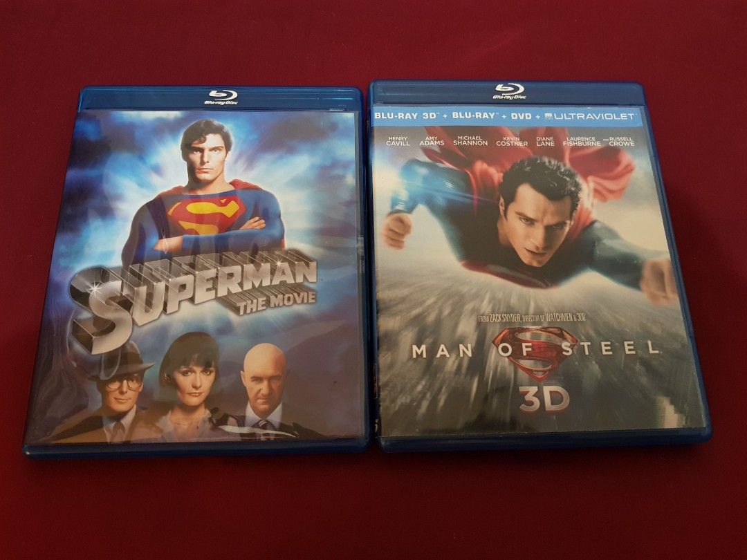 Set Of Superman + 3D Man Of Steel Original Blu-Ray Boxset, Hobbies ...