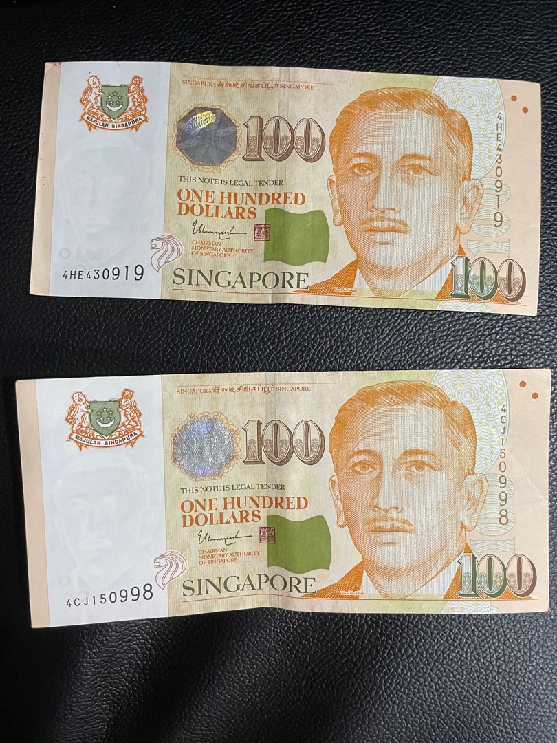 SG $100 NOTES 0919 / 0998, Hobbies & Toys, Memorabilia & Collectibles ...